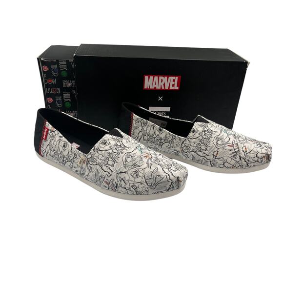 Toms | Shoes | Marvel X Toms Classic White Marvel Concept Art Print ...